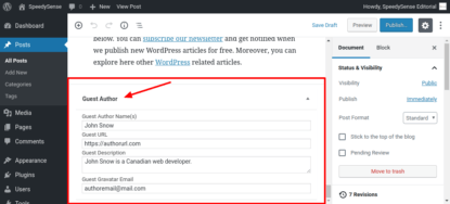How to Add Guest Author to WordPress Post Without Create Account